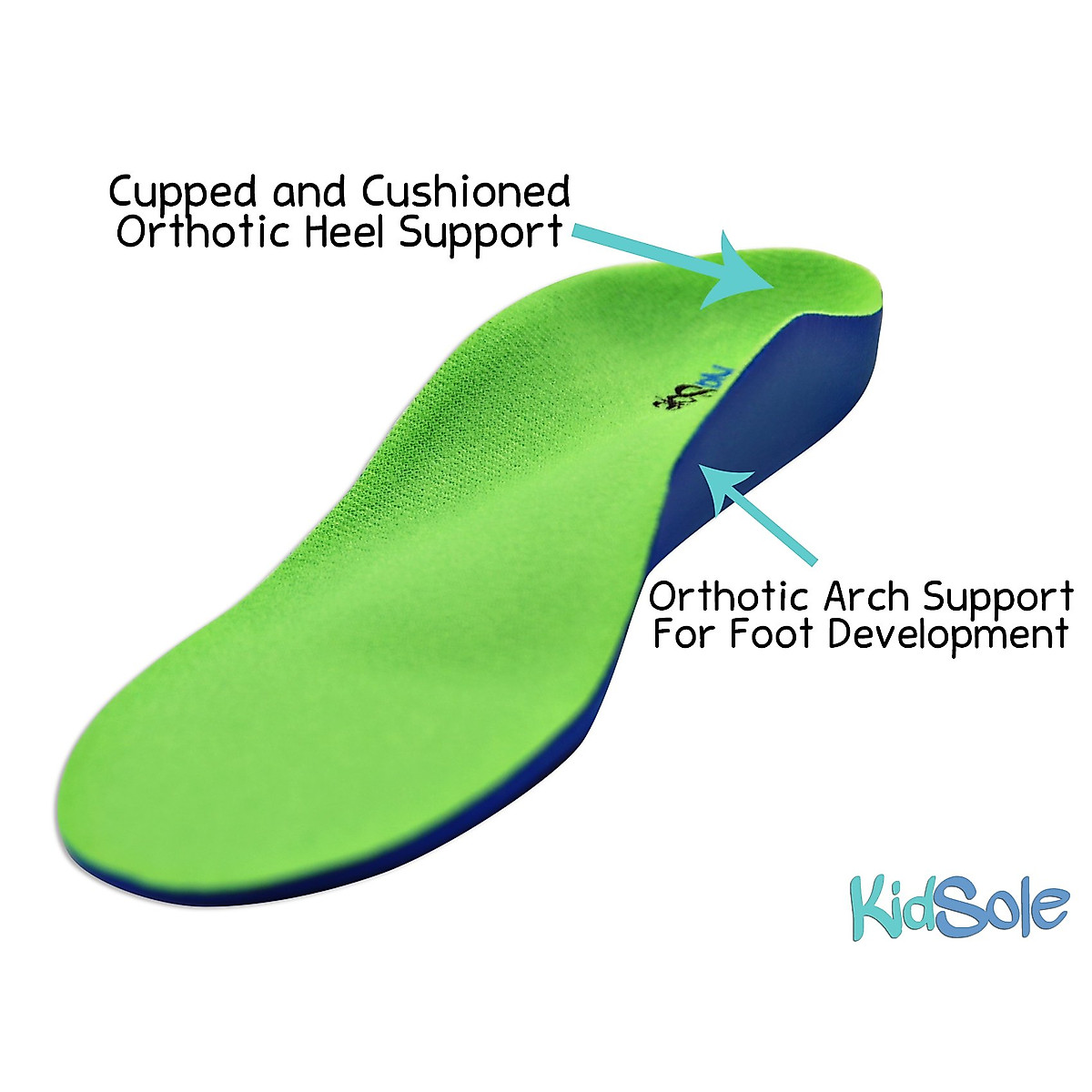 Orthotics Premium Medical Grade Insole for Children with Heel and Arch Problems (22 CM) Kids Size 2-3.5