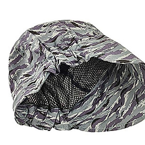 AllyProtect Fashion Cotton Colorful Welder Cap hat for Welding Wood Garden Working Absorb Sweat and Breathe (Dark Blue Stripes)