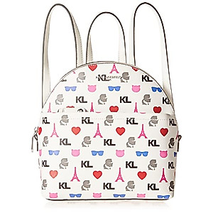 Karl Lagerfeld Paris womens Cara Messenger Cross Body, Multi/White Adele, One Size US