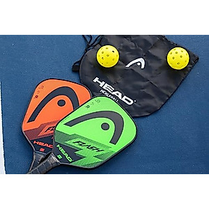HEAD Flash Pickleball Pack - 2 Approved Paddles, 2 Outdoor Balls, Carry Sack