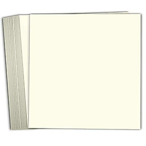 Hamilco Card Stock Scrapbook Paper 12x12 Cream Colored Cardstock 80lb Cover – 25 Pack