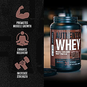 Jacked Factory Authentic Whey Muscle Building Whey Protein Powder - Low Carb, Non-GMO, No Fillers, Mixes Perfectly - Chocolate Flavor
