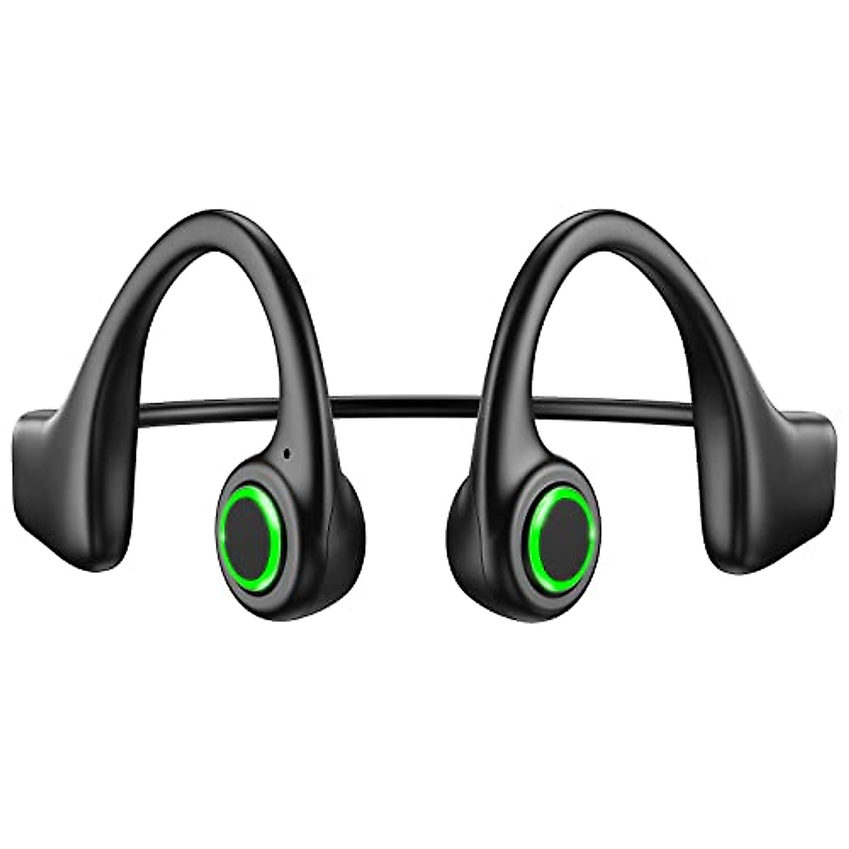 Bone Conduction Headphones, Open Ear Bone Conduction Headphones with Mic, Bluetooth Headphones 5.0 with Smart Breathing Light for Sports Running Fitness