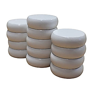 26 Red and White Crokinole Discs with a Velvet Pouch (Mini Discs - 1 3/32 Inch Diameter (2.8cm))