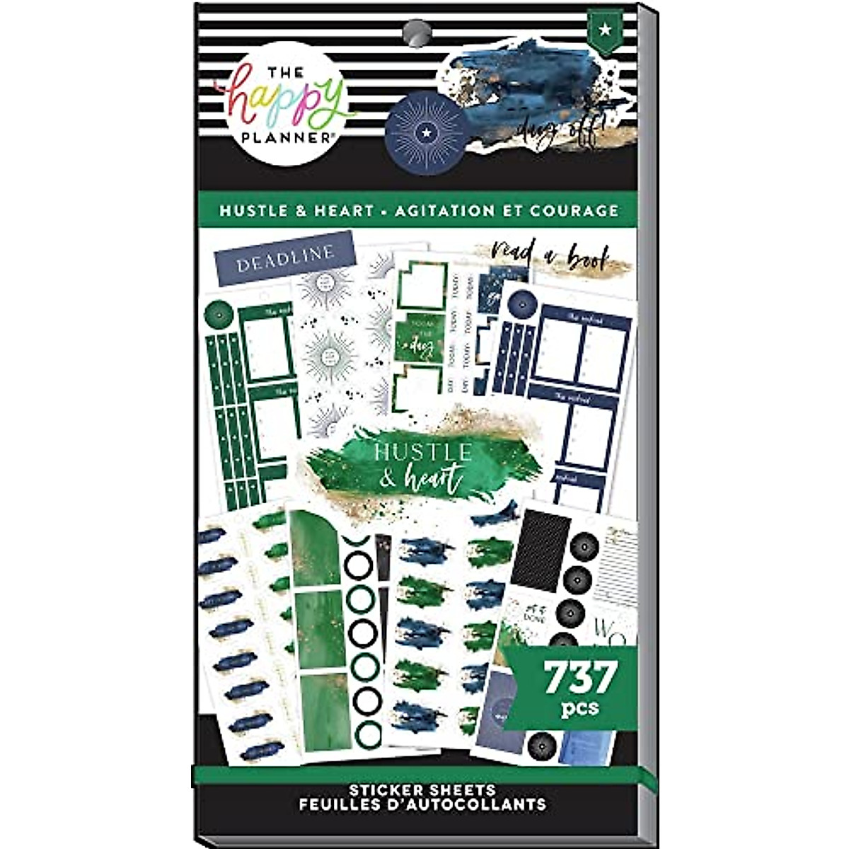 The Happy Planner Sticker Pack for Calendars, Journals and Projects –Multi-Color, Easy Peel – Scrapbook Accessories – Hustle & Heart Work from Home Theme – 30 Sheets, 737 Stickers Total