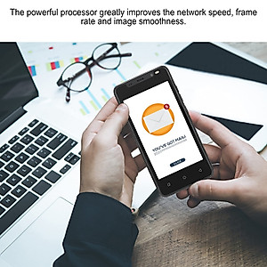 IP 12 Pro 4.66in Unlocked Smartphone, 512MB+4GB, for Android 4.4.2, 0.3MP+ 2MP,1500mAh, Dual Card Dual Standby Cell Phone, WiFi+BT+FM Supported, Expanded 128GB Memory(Black)