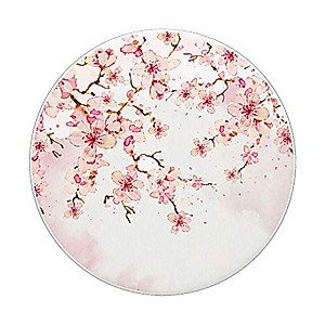 Japan Pink Flower Gift Sakura Florist Anime Cherry Blossom PopSockets PopGrip: Swappable Grip for Phones & Tablets