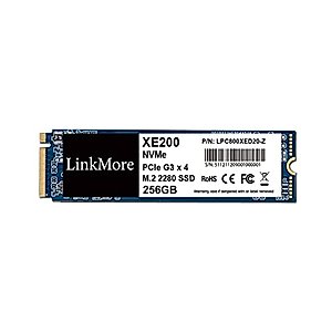 LinkMore XE200 256GB M.2 2280 PCIe Gen 3X4 NVMe Internal SSD, Solid State Drive, Up to 2000MB/s for Latop and PC