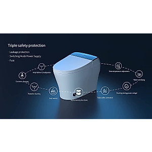 EUROTO [Newest 2023] One-Piece Dual Flush, Integrated Bidet and Toilet, Luxury Auto Open and Close Lid Heated Seat, Warm Dryer and Air Deodorizer, White (2022 Foot Feel Flip Flap Smart Toilet)