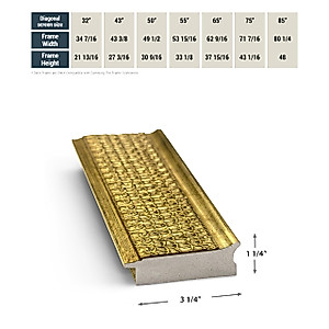 Deco TV Frames - Gatsby Gold Smart Frame Compatible ONLY with Samsung The Frame TV (Fits 2021-2024 Frame TV, 55")