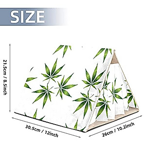 RATGDN Small Pet Hideout Cannabis Leaf Pattern Hamster House Guinea Pig Playhouse for Dwarf Rabbits Hedgehogs Chinchillas