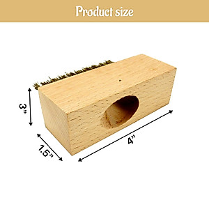 Sweda Push Broom Head Replacement, Hardwood Block Brush with Wire Bristles, Best for Cleaning Driveways, Patios, Concrete Surface, Pools, 13415-L1890