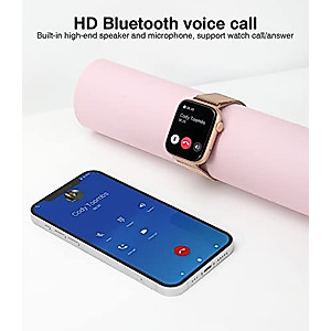 2023 Smart Watches for Women with Bluetooth Call Answer/Dail,1.9'' HD Full Touch Screen Fitness Tracker, IP67 Waterproof Smartwatch with Blood Pressure Sleep Monitor for Android and iPhone Gold