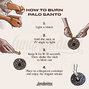 Luna Sundara - 100 g. Palo Santo Sticks from Peru Sustainably Wild Harvested Quality Hand Picked - (Approximately 12-20 Sticks) Includes a Reusable Drawstring Bag.