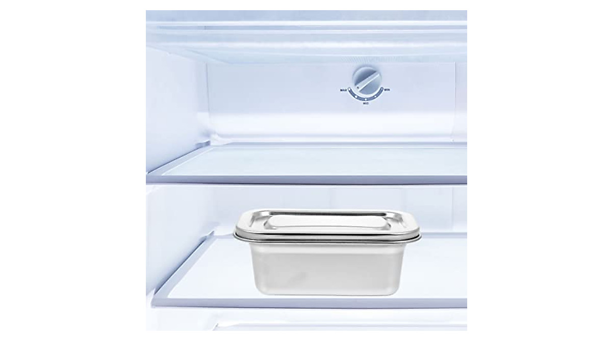 Hemoton Reusable Ice Cream Storage Containers with Lids Stainless Steel ...