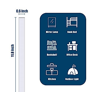 DWEPTU Under Cabinet Light Closet Lights Dimmable LED Stick on Lights Under Counter Light Fixtures with USB Powered LED Light Bar for Room Under Counter Lighting Work Tables Student Dormitory