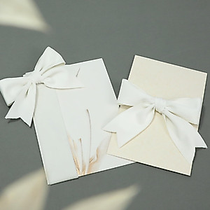 Keypan White Velvet Ribbon, 1-1/2 inch Wide Handmade Fabric Ribbon for Christmas Tree Decor, Flower Bouquet, Wedding Decor, Baby Shower, 2 Rolls