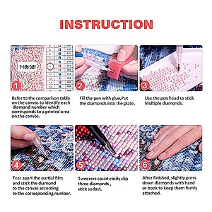 ROUKANNGE Adult Diamond Painting kit,Honeybee Pattern,5D Diamond Painting of Round Diamond,DIY Handicrafts,Apply to Home Decoration,Wall Decoration,Creative Gifts(12×16inch)