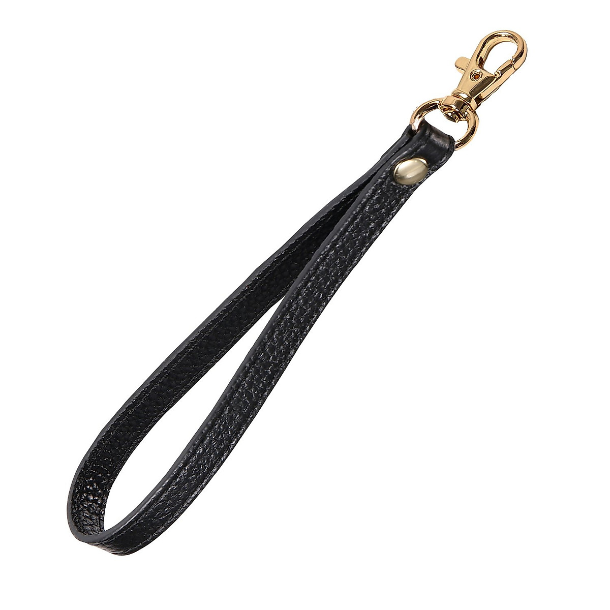 UTreers Wristlet Strap, Genuine Leather Keychain Wristlet KeyChain Hand Strap for Wallet Purse Clutch Cellphone Wristlet Key (A Black)