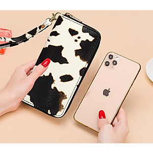 Fanwill Leopard Print Wallet For Women Cheetah Wristlet Purse Zip Around Card Holder(leopard 1)