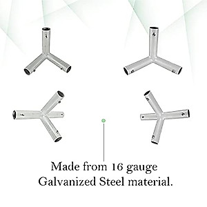 Simond Store Canopy Fittings Kit for 10’X20’ Frame Slant Roof, Low Peak Connectors for Carport Frame Boat Shelter Outdoor Canopies Party Tents Garden Shade Garage Batting Cage