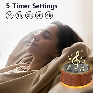 Brown Noise Sound Machine with 30 Soothing Sounds 12 Colors Night Light White Noise Machine for Adults Baby Kids Sleep Machines with 36 Volume Levels Memory Function 5 Timers for Home Office Travel