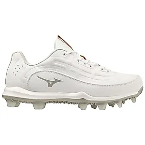 Mizuno Women's Finch Elite 6 Low TPU Softball Cleat, White, 7