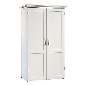 Sauder Miscellaneous Storage Craft & Sewing Armoire, L: 35.11" x W: 21.81" x H: 61.58", Glacier White finish