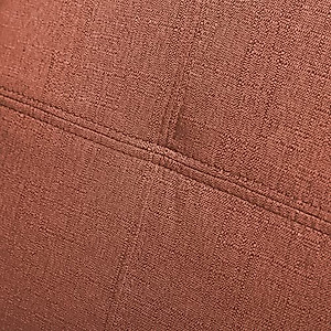 Morhome Futon Bed,63.4” Convertible Sleeper Tapered Wood Legs,Small Splitback Sofa for Living Room,Bedroom,Orange