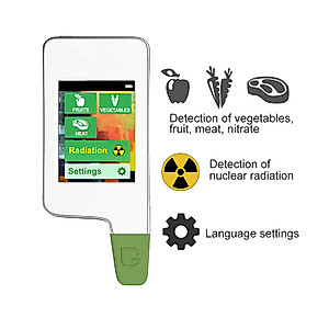 Food Nitrate Tester, Portable Nitrate Meter with LED Display Screen, 0-9999mg/kg Detection Range, 3 Colors Display Results and Easy to Understand, 3 Second Measurement Time, for Fruit, Vegetable