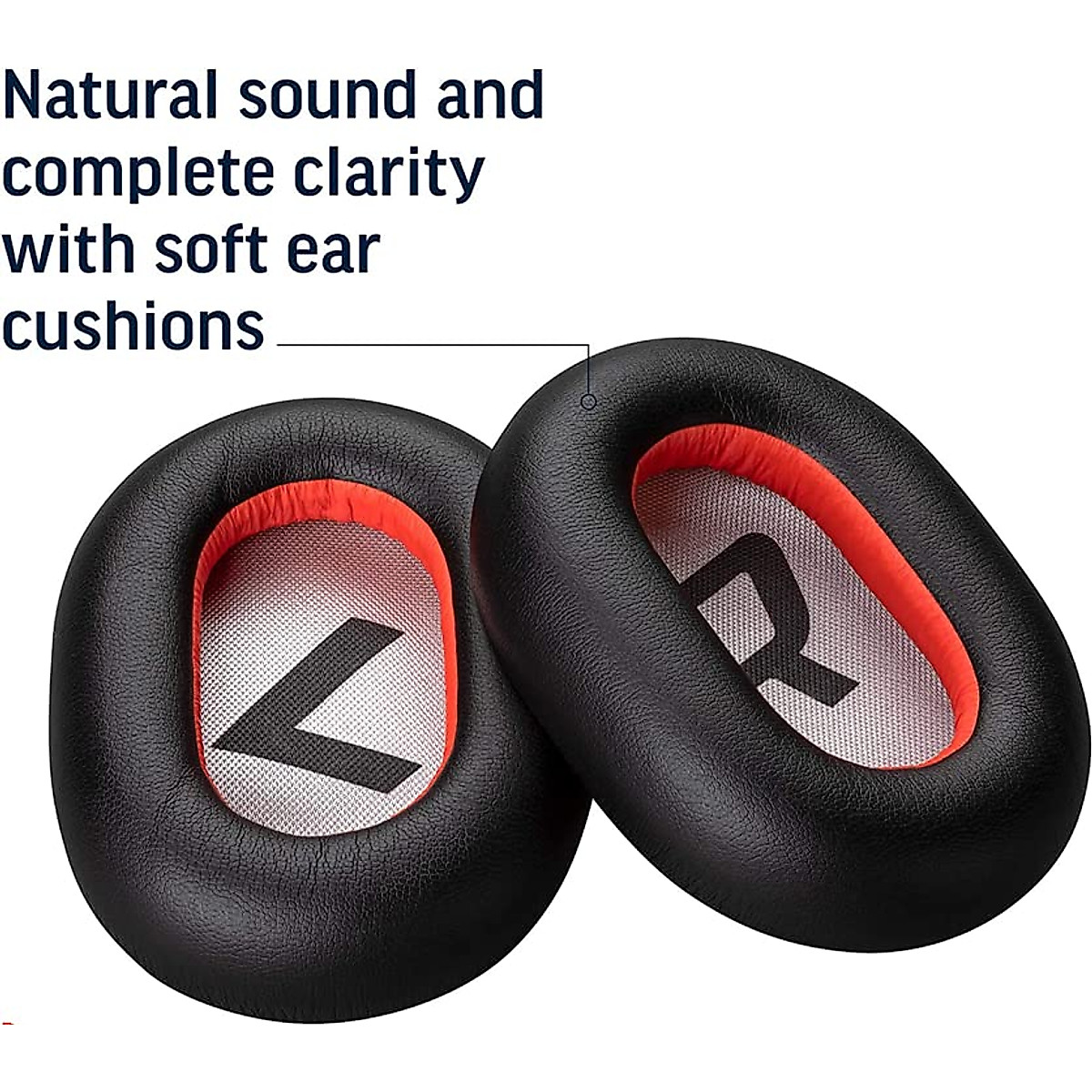 Zotech Replacement Leather Earpads Cushions for Plantronics BackBeat PRO 2, Voyager 8200 UC Headphones (Black)