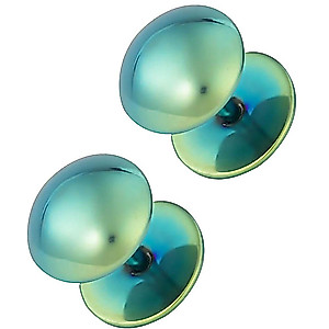 Forbidden Body Jewelry 16g 8mm Green Titanium IP Plated Surgical Steel Dome Cheater Plug Earrings, Fake 0 Gauge Earrings