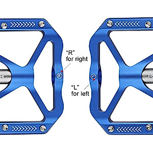 MZYRH Mountain Bike Pedals MTB Pedals,3 Sealed Bearings Bicycle Pedals with Reflectors,9/16" Non-Slip Bike Pedals Platform Bicycle Flat Alloy Pedals for Road BMX MTB