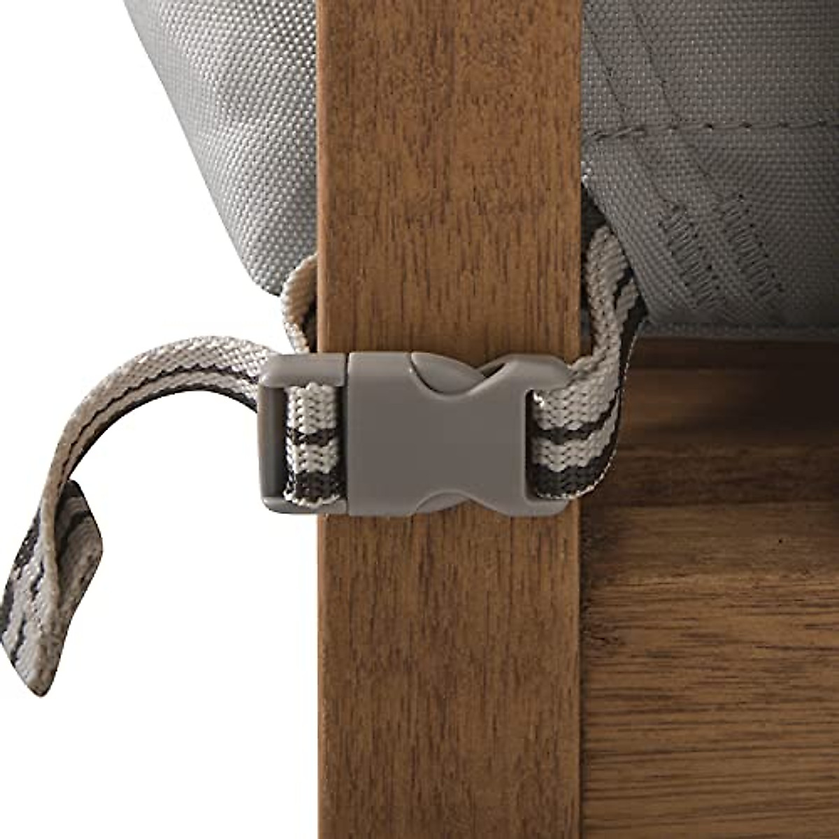 Classic Accessories Ravenna Water-Resistant 23 x 23 x 5 Inch Square Outdoor Seat Cushion Slip Cover, Patio Furniture Chair Cushion Cover, Mushroom, Patio Furniture Cushion Covers