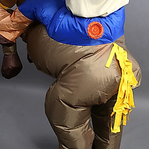 ChristmaxStore Mini Blower Fan for Inflatable Costume Fans for Dinosaur Halloween Costume Orange