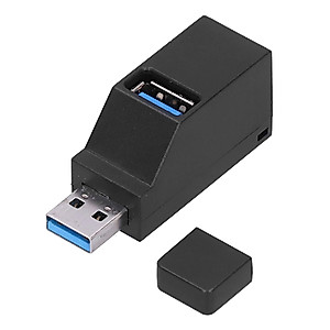 Portable USB Hub, Portable USB Hub High Speed 3 Port Portable Data Hub with Lanyard USB2.0 USB3.0 Interface Computer Supplies for Laptops, PC