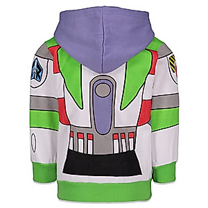 Disney Pixar Toy Story Buzz Lightyear Toddler Boys Fleece Zip Up Hoodie Green 3T