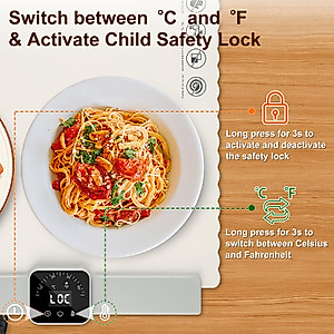 Silicone Electric Warming Tray for Food: Foldable Roll up Food Warmers for Parties Buffet with 5 Temperature Settings - Portable Fast Heating Mat for Restaurants, Home Everyday Use