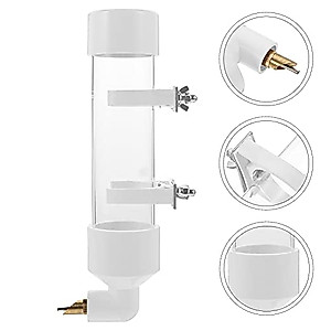 Balacoo Bird Drinker Waterer Parrot Automatic Drinking Device Water Feeder for Parakeet Cockatiel Conure Lovebird African Grey Macaw Clear