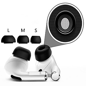 3 Pairs Replacement Ear Tips in-Ear Silicone Eartips Accessories Small Medium Large Eartips for Apple Airpods Pro (S-White)