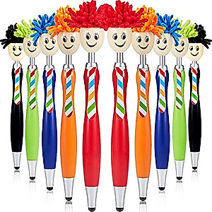 Mop Head Stylus Pen for Touch Screen Cleaner Stylus Pens for Kids 3-in-1 Stylus Pen Duster for Universal Touch Screen Devices (5 Pieces)