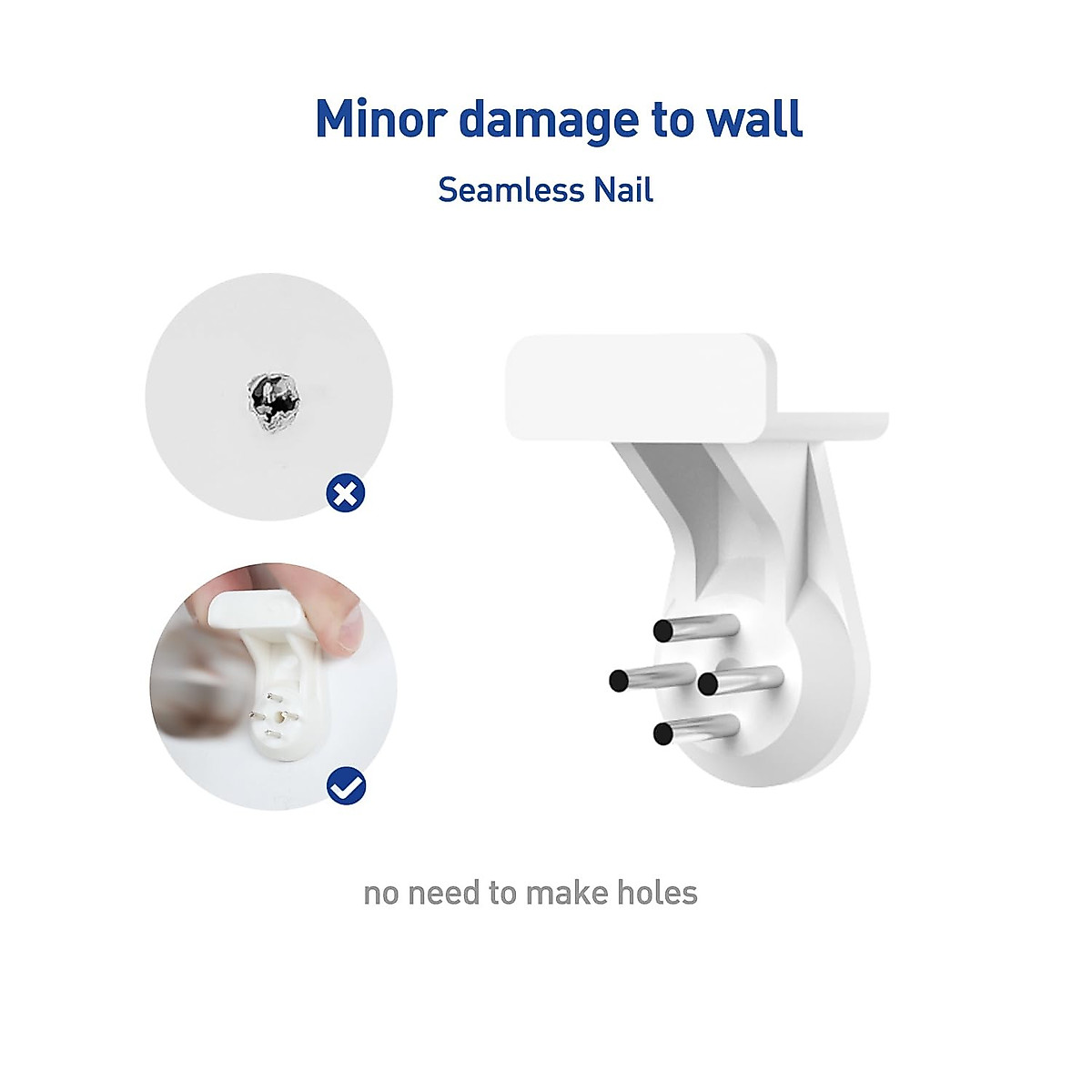 AREAJD Projector Wall Mount Shelf - Floating Shelf with Holder, White