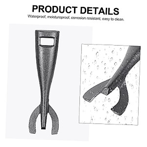 OFFSCH Steak Plate Fork Toaster Oven Pan Stainless Steel Frying Pan Metal Cooking Utensils Bowl Gripper Fajita Skillet Clip Stainless Frying Pan BBQ Clamps Cookware Holder BBQ Clips Black