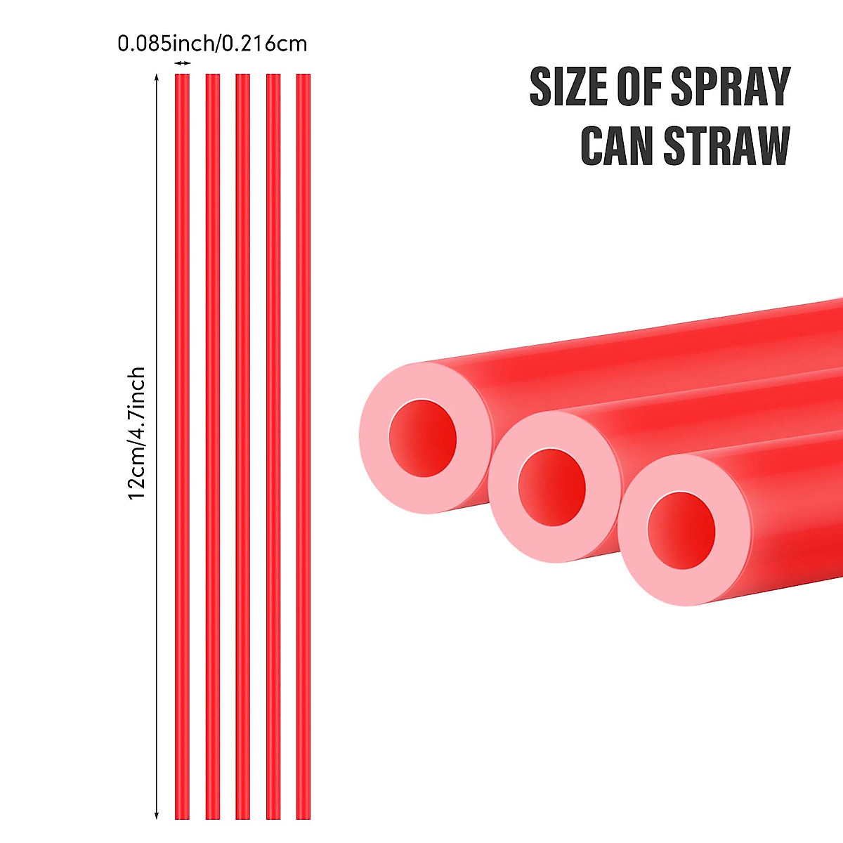 100 Pieces Spray Can Straw Plastic Replacement Spray Can Extension Straw (4.7 Inch)