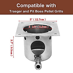 QuliMetal Fire Burn Pot Replacement Parts for Pit Boss and Traeger Pellet Grill Burner, Upgraded FirePot with Screws