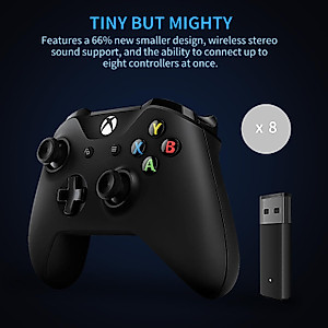 Wireless Adapter with Original IC Chip Compatible with Xbox One Controller for PC Windows 10 11