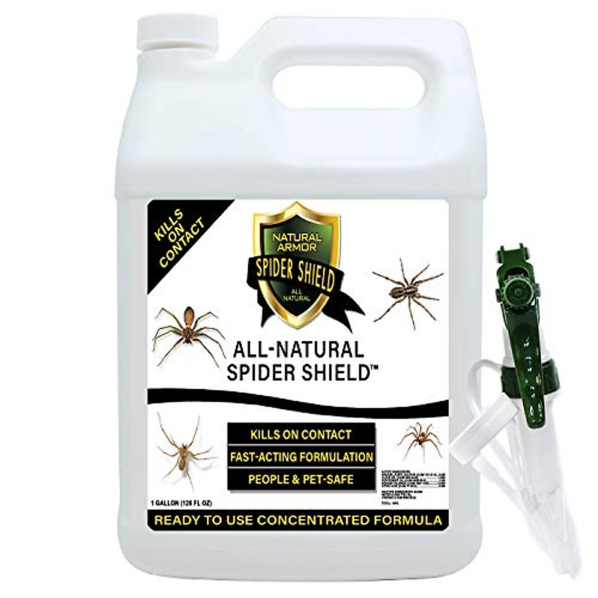 Spider Killer & Repellent Spray - Powerful Peppermint Formulation Kills & Repels All Types of Spiders and Works Better Than Ultrasonic Gimmicks – 128 fl oz Gallon Ready to Use