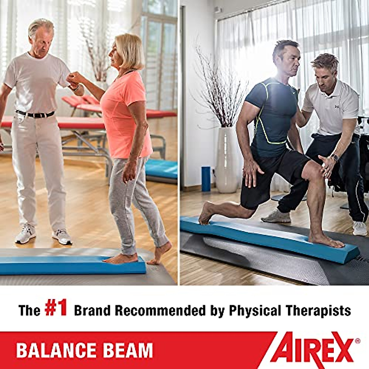 Airex Balance Beam - Exercise Foam Pad Physical Therapy, Gymnastics, Kids, Yoga, Mobility Rehabilitation Stability Mat Strength Trainer for Walking, Knee, Ankle, Foot - Beam, Blue, size: 62.99x9.45x2.36" (AR-BEAM)