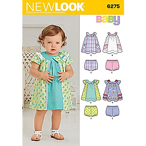 Simplicity Creative Patterns New Look 6275 Babies' Dress and Panties, A (NB-Small-Medium-Large)