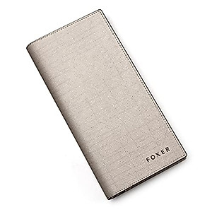 FOXLOVER Slim Thin Leather RFID Blocking Credit Card Holder Bifold Genuine Leather Clutch Wallets for Women (golden)